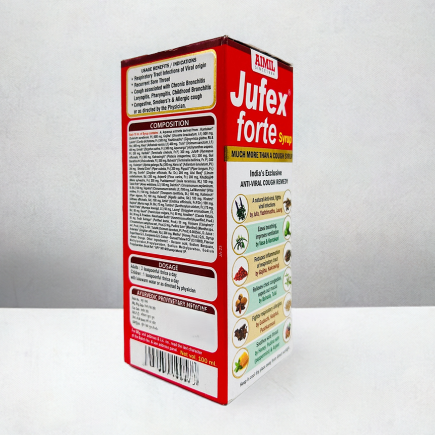 Aimil Jufex Forte Syrup 100ml – Herbal Blend with Natural Ingredients ...