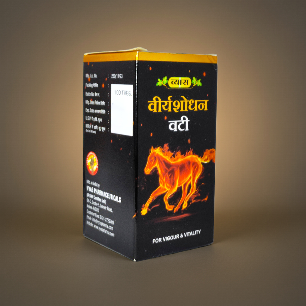 Vyas Virya Shodhan Vati 100 Tablets – Traditional Herbal Tablets for ...